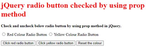 JQuery Radio Button Checked How To Use JQuery Radio Button Checked