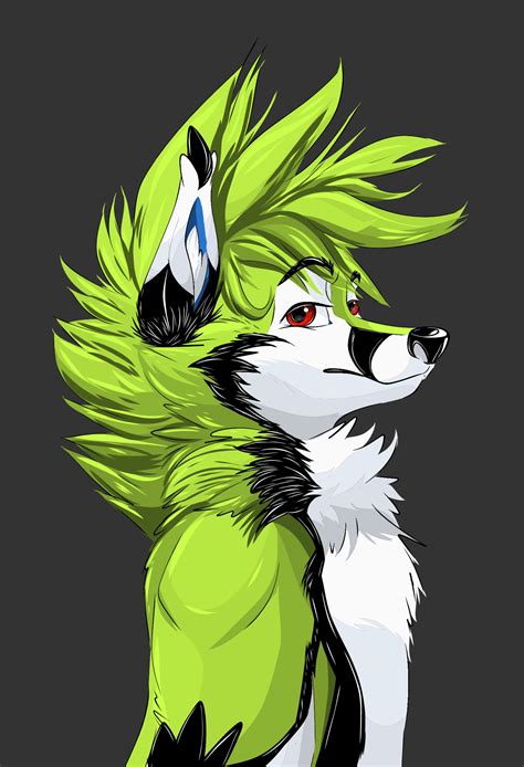 The Big Imageboard Tbib Anthro Biped Canid Fur Green Body Green Fur