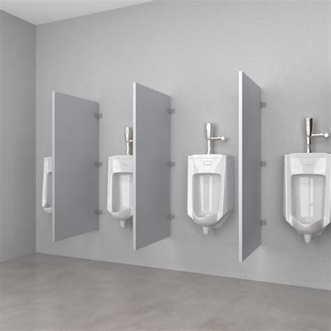 Hadrian Solutions 24 X 48 Gray Solid Plastic Hdpe Urinal Partition