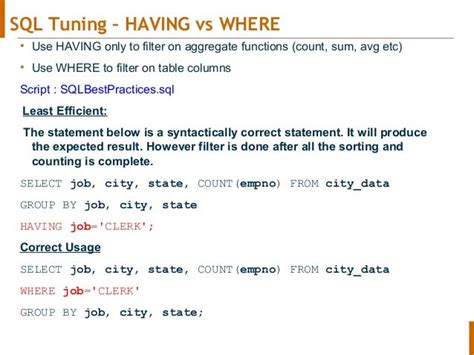 oracle sql pl sql best practices