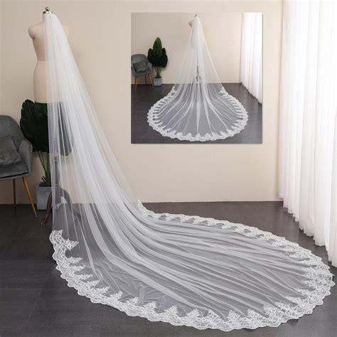 장식 조각 꽃 레이스 웨딩 베일 1 레이어 우아한 신부 웨딩 베일 성당 레이스 베일 신부 베일 예배당 베일 왈츠 베일 신부 베일 Aliexpress