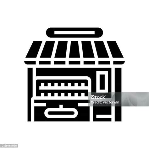 Gelateria 길거리 음식 카페 글리프 아이콘 벡터 일러스트 레이 션 거리에 대한 스톡 벡터 아트 및 기타 이미지 거리