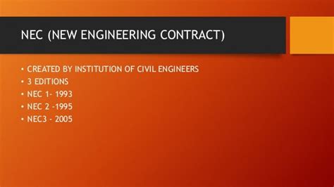 Fidic Jct And Nec Contracts