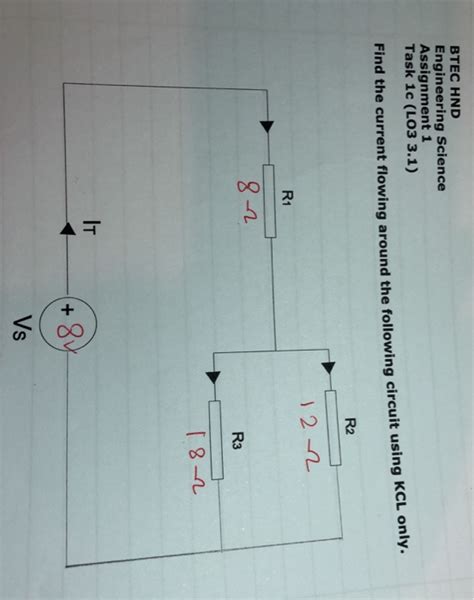Solved Btec Hnd Engineering Science Assignment 1 Task 1c