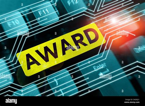 Text Sign Showing Award Business Concept Prize And Other Mark Of Recognition Given In Honor Of