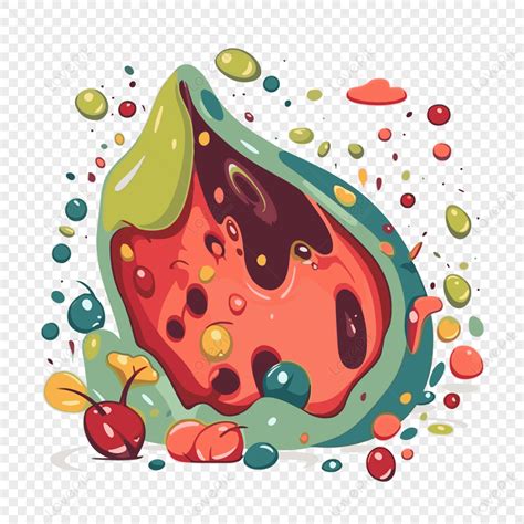 飛濺中的卡通水果的不規則形狀剪貼畫插圖 向量水果插圖eps圖案素材免費下載，可愛卡通圖片，尺寸4267 × 4267px Lovepik