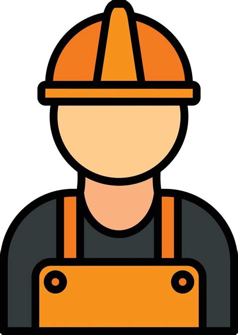 Worker Line Filled 9426195 Vector Art At Vecteezy