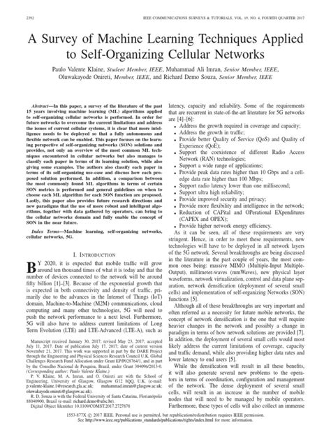 Artificial Intelligence In Self Organizing Networks Pdf Support