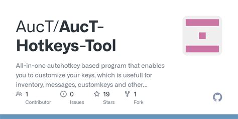 Github Auctauct Hotkeys Tool All In One Autohotkey Based Program That Enables You To