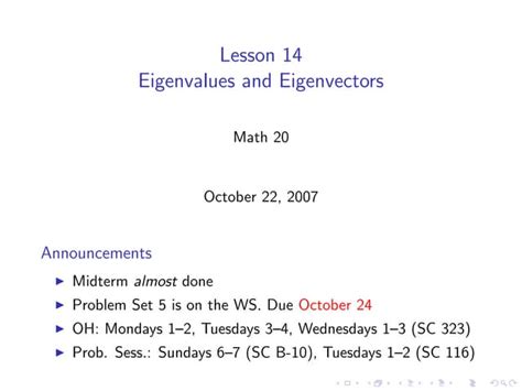 Eigenvalues And Eigenvectors Ppt