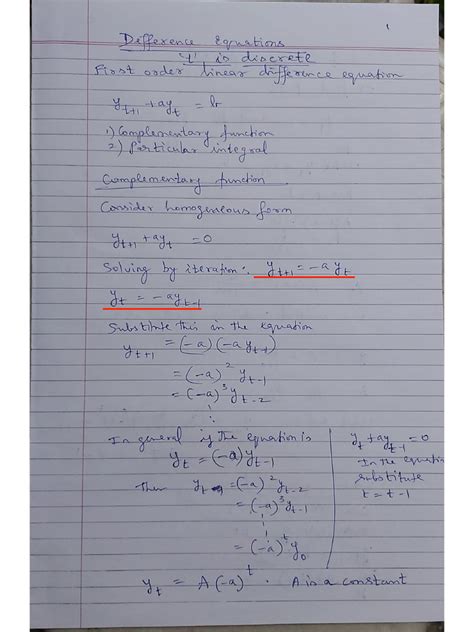 Difference Equation Set1 Pdf