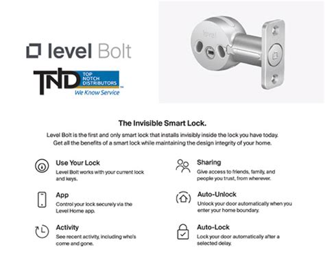 Level Bolt Sell Sheet Top Notch Distributors