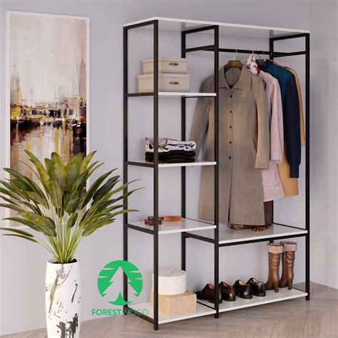 Передпокій для одягу та взуття з полицями в стилі лофт з ДСП продаж