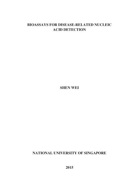 Pdf Bioassays For Disease Related Nucleic Acid Detectionuv Vis