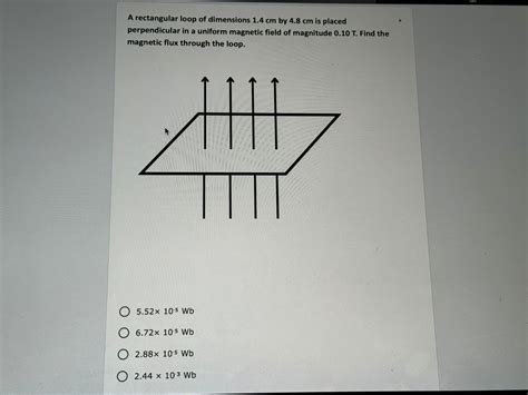 Solved A Rectangular Loop Of Dimensions Cm By Cm Is Chegg