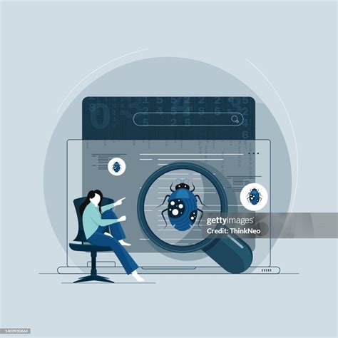 Programmer With Magnifier Looking For Defect In Programmed High Res