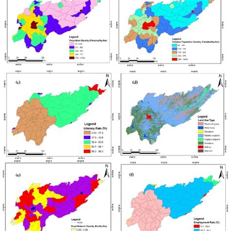 Flood Vulnerability Indicators A Population Density B Female