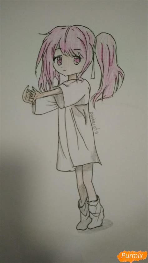 Как нарисовать милую аниме девушку поэтапно 7 уроков