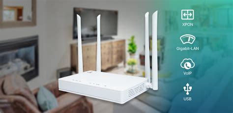 XPON Dual Mode ONU With VoIP 4 GE Ports Wi Fi 5 And 2 USB VSOL