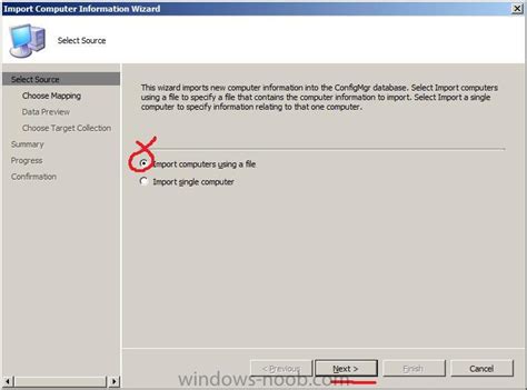 How Can I Import Computers Using A File In Sccm 2007 Collections Windows