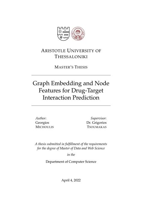 Pdf Graph Embedding And Node Features For Drug Target Interaction