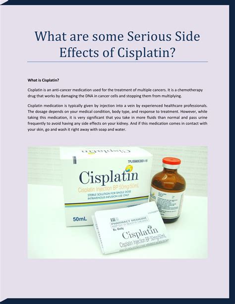 Ppt What Are Some Serious Side Effects Of Cisplatin Powerpoint