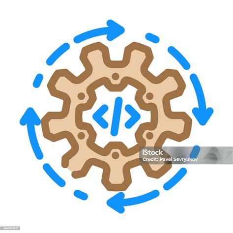 Continuous Integration Software Color Icon Vector Illustration Stock