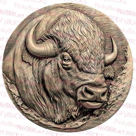 Bison Laser Cut File Etsy