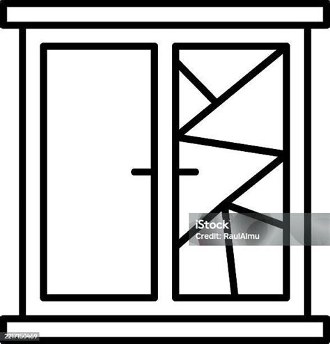 깨진 창문 웹 및 그래픽 디자인 앱 배너 소셜 네트워크 및 카드를 위한 미니멀리즘 사인 건설 산업에 대한 스톡 벡터 아트 및 기타 이미지 Istock
