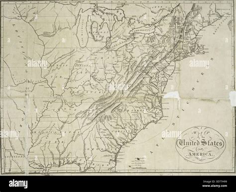 Map Of The United States Of America 1815 By John Melish 1771 1822 Issued In Philadelphia