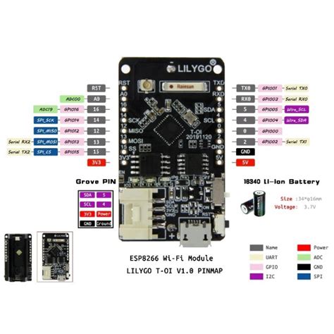 LilyGO TTGO T OI ESP8266 D1 Mini Compatible LILYGO H386