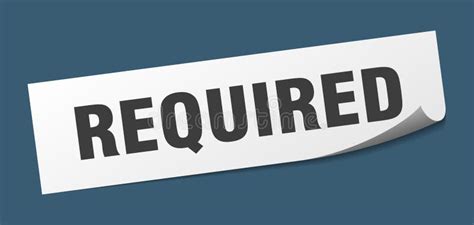 Required Sticker Stock Vector Illustration Of Design 153585799