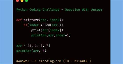 Python Coding Challange Question With Answer 01140425 ~ Computer