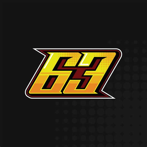 Race Number 63 Logo Design Vector 17301530 Vector Art At Vecteezy
