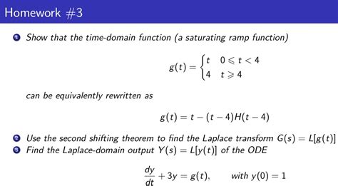 Solved Homework Show That The Time Domain Function A Chegg Com