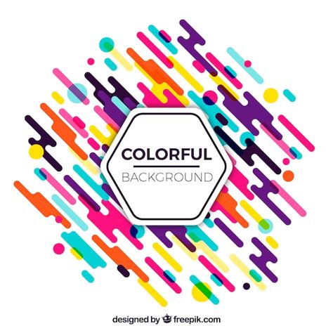 Kolorowe Tło O Różnych Kształtach Darmowy Wektor
