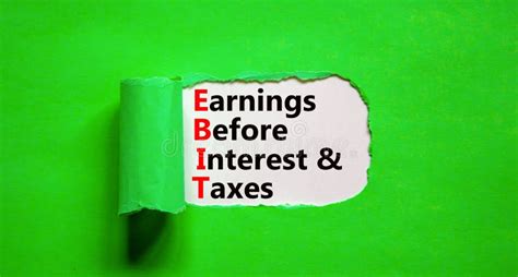 Ebit Symbol Concept Words Ebit Earnings Before Interest And Taxes On