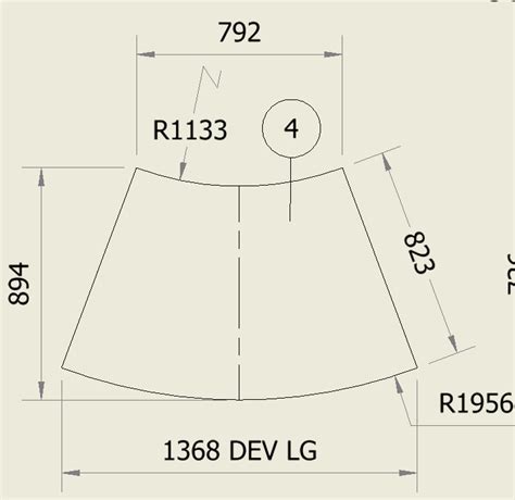 Solved Cone Flat Pattern Dimensions Autodesk Community