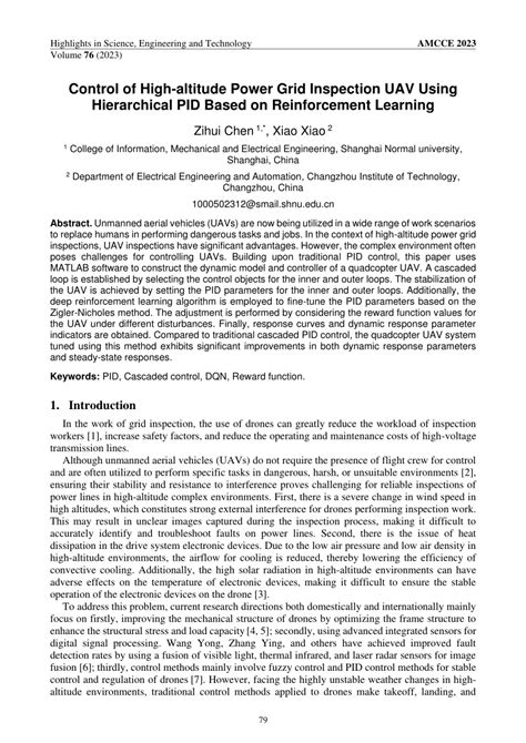 Pdf Control Of High Altitude Power Grid Inspection Uav Using