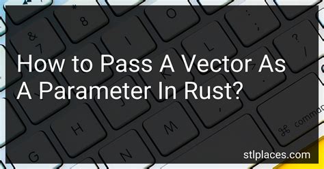 How To Pass A Vector As A Parameter In Rust In