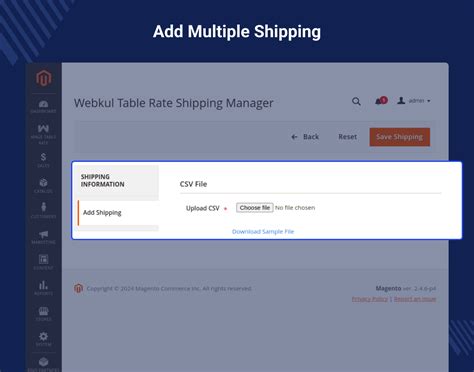 Magento 2 Multi Shipping Method with Price Range and Zip Range - WebKul
