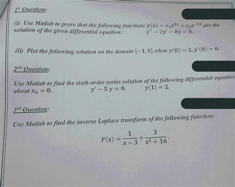 Solved I Use Matlab To Prove That The Following Functions Chegg