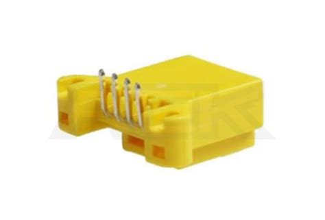 Tyco Mqs Series 4 Pin Unsealed Male Right Angle Pcb Header 1743218 5 Ack Connectors Genuine