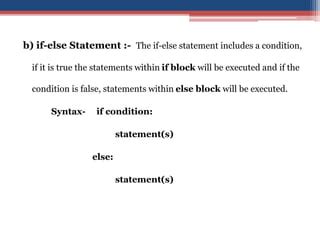 Basics Of Python Control Structures And Debugging Pptx