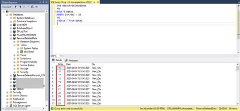 How To Recover Deleted Table Data Without Backup In Sql Server