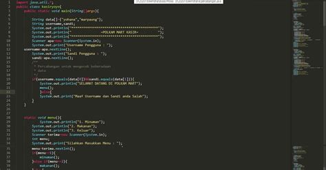 Program Kasir Dengan Bahasa Java