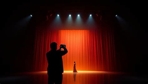 Free Spotlight On Stage Image Theater Stage Silhouette Download