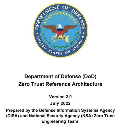 Comment Us Department Of Defense Zero Trust Reference Architecture 2 0