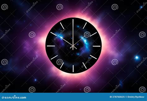 Clock In Space Space In Clock Stock Image 278760625