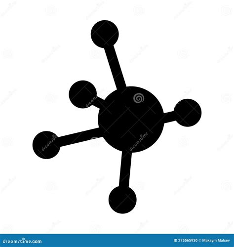 Network Molecule Atom Or Structure Icon Vector Illustration Isolated On Background Stock